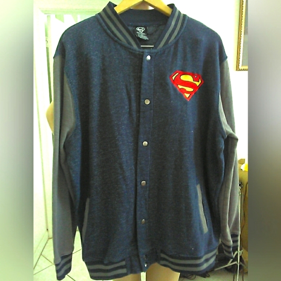 DC Comics | Jackets & Coats | Vintage Superman Logo Mens Varsity Jacket ...